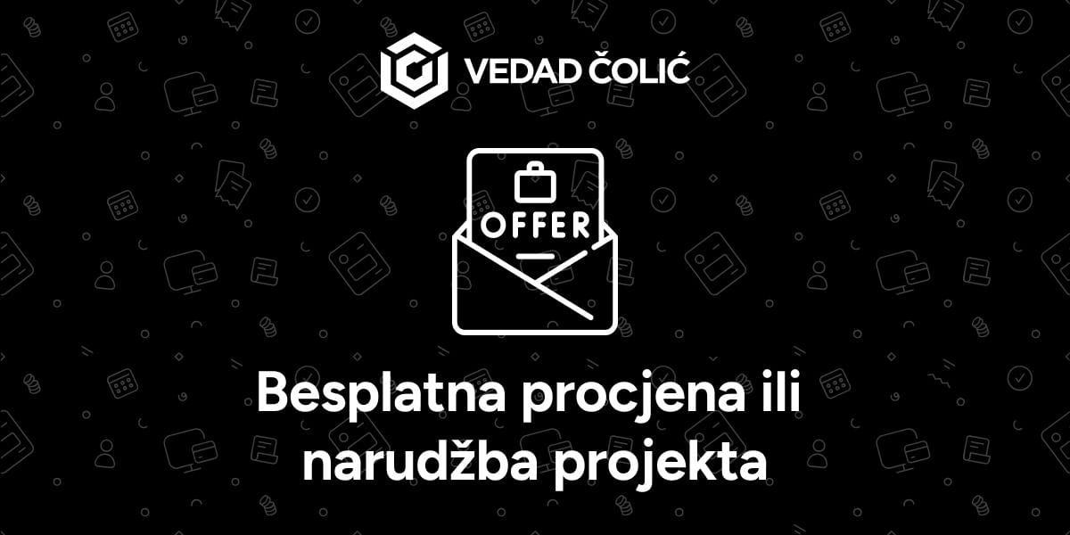 Besplatna procjena projekta • Vedad Čolić Dizajn Sarajevo